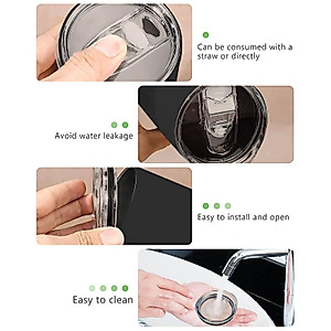 JELIEE 8 Pcs 20oz Skinny Replacement Lids Gray Tumbler Replacement Lids Spill Proof Splash Resistant Covers Replacement Classic Stainless Steel Tumblers lids for Tumbler Cups