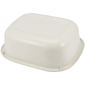 MOUYAT 4 Pack 13L Plastic Wash Basin, 14 Quart Plastic Commercial Bus Box, Rectangular Wash Tub Basin, Beige Dish Pans for Washing Dish, Sink, Cleaning Supplies