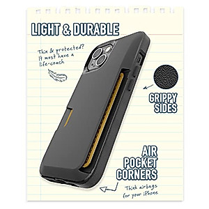 Smartish iPhone 13 Wallet Case - Wallet Slayer Vol. 1 [Slim + Protective] Credit Card Holder - Black Tie Affair