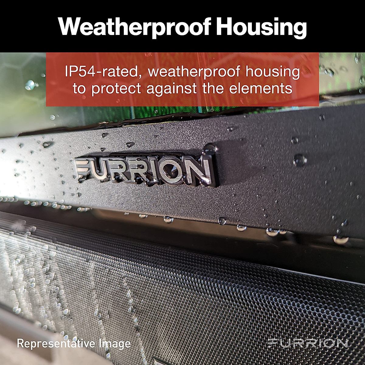 Furrion Aurora 55-Inch Partial-Sun 4K Outdoor Smart TV - Weatherproof Television w/ HDR10, Anti-Glare, 750-Nit LED Screen, Impact-Resistant Screen, External Antenna for Partially Sunny Outdoor Areas