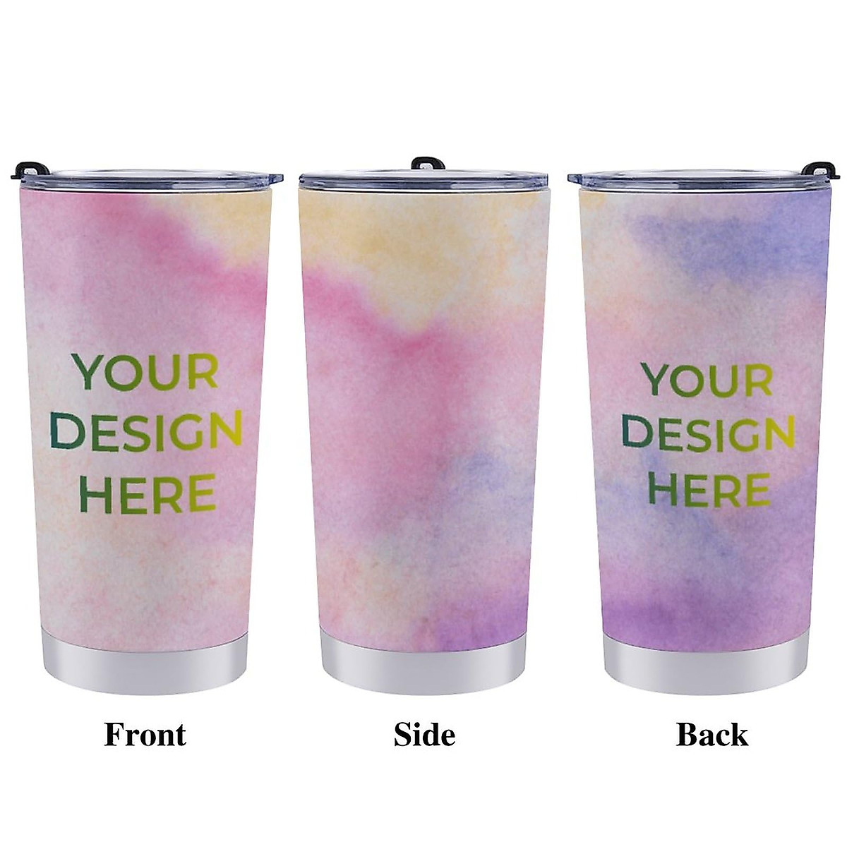 Personalized Stainless Steel Travel Mug Customized Bible Verse Scripture Quote Saying Coffee Cup Custom Insulated Tumbler with Lid Create Your Own Travel Tumbler for Home/Office/Party, 20oz