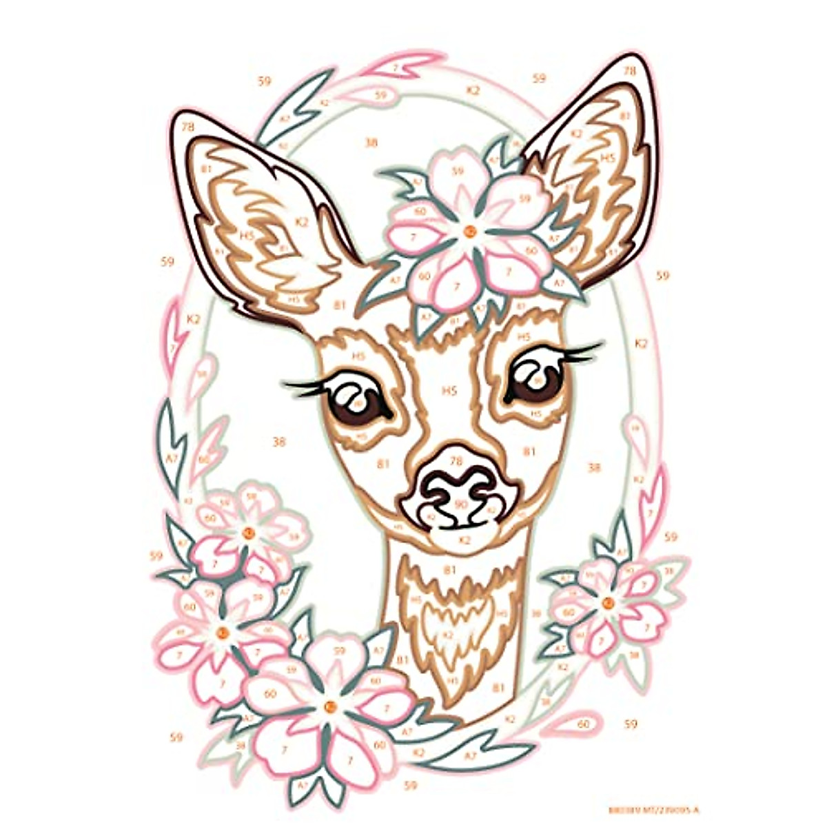 Ravensburger CreArt Delightful Deer Paint by Numbers Kit for Kids - Painting Arts and Crafts for Ages 7 and Up