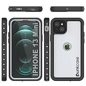 Punkcase for iPhone 13 Mini Waterproof Case [StudStar Series] [Slim Fit] [IP68 Certified] [Shockproof] [Dirtproof] [Snowproof] 360 Full Body Armor Cover for iPhone 13 Mini (5.4") (2021) [White]