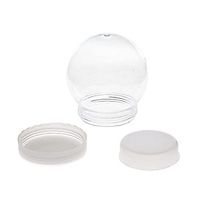 Creative Hobbies 4 Inch (100mm) DIY Snow Globe Water Globe - Clear Plastic with Screw Off Cap | Perfect for DIY Crafts and Customization