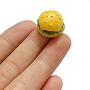 SIX VANKA Miniature Food Drinks Toys 110pcs Mixed Resin Pizza Hamburgers French Fries Wine Decoration Tableware Doll house for Adults Childrens Pretend Play Kitchen Cooking Game Birthday Party Present