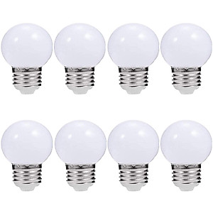 Lxcom Lighting G45 LED Bulb 3W Globe Vanity Light Bulb 30 Watt Replacement 300LM Cool White 6500K LED Light Bulb E26/E27 Base for Makeup Mirror Porch Bedroom Dressing Room,8 Pack