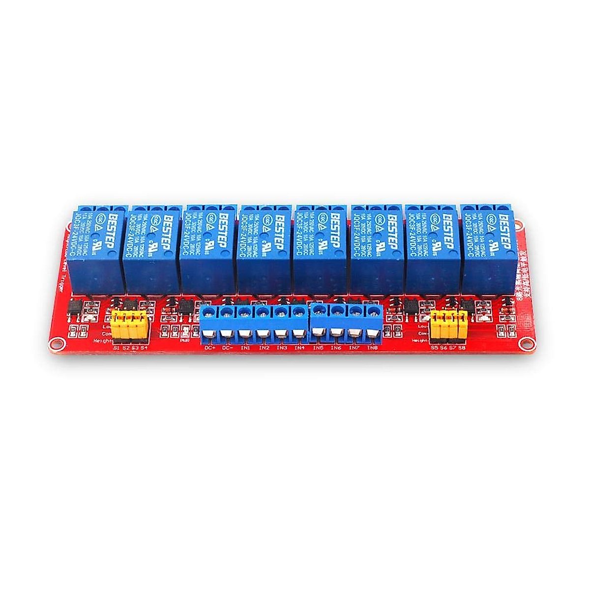 1PCS 24V 8 Channel Relay Module High and Low Trigger Red Board 8Channel Relay Module