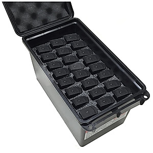 Case Club 24 Magazine Holder 50 Cal Ammo Can Foam to Fit MTM (Pre-Cut, Closed Cell, Military Grade Foam)(MTM .50cal)