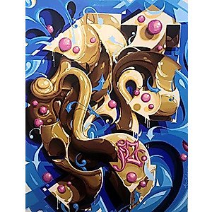 EZ. PZ Jumbles by Erni Vales of EVLworld Limited Edition Museum Grade Art Print on Aluminum Metal