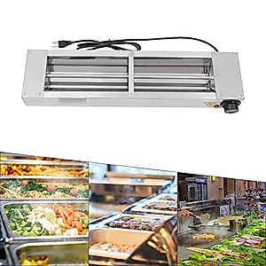 Electric Strip Heater Food Heat Lamp Overhead Food Warmer Infrared Strip Heater for Restaurants Buffets (24'')