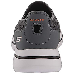 Skechers Men's GOwalk 5 - Elastic Stretch Athletic Slip-On Casual Loafer Walking Shoe Sneaker, Charcoal, 9