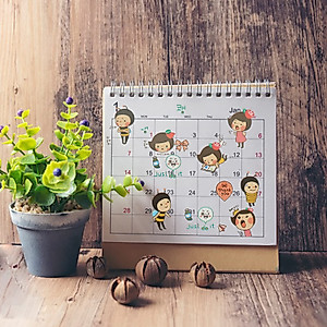 12 Sheets Happy Girl DIY Scrapbook Sticker, Kawaii Cartoon Korean Planner Stickers Set for Diary,Book,Phone and Photo Album