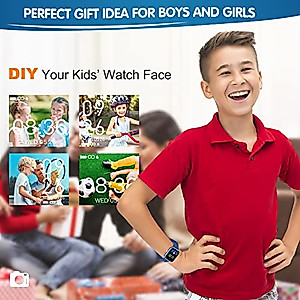 ZURURU Kids Smart Watch with 1.4" DIY Watch Face 19 Sport Modes, Waterproof Fitness Tracker Watch with Pedometer, Step Calorie Counter, Sleep Heart Rate Monitor Gift for Girls Boys Teen