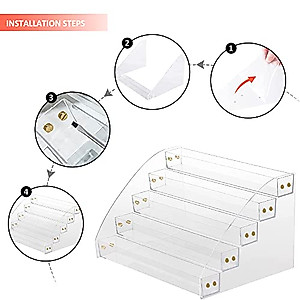 THILEMON Acrylic Paint Organizers And Storage Acrylic Paint Storage With Paint Brush Holder 5-layer, Acrylic Paint Storage Organizer For Acrylic Painting, Paint Storage Rack