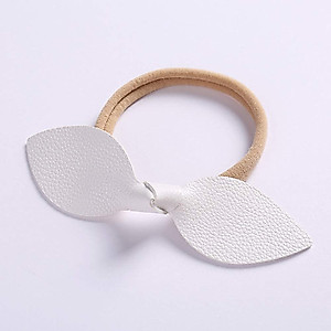 Picheng Solid Colored White Faux Leather Sheets PU Synthetic Leather Perfect for Craft DIY Handmade Jewelry Earrings Bow Making (White)