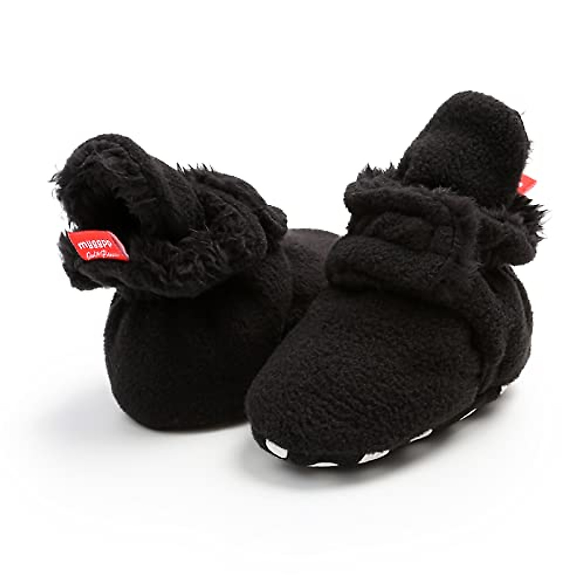 Baby Girls Boys Soft Booties Snow Boots Infant Toddler Warm Prewalker First Walkers Soft Toddler Athletic Shoes (Black, 12-18 Months)