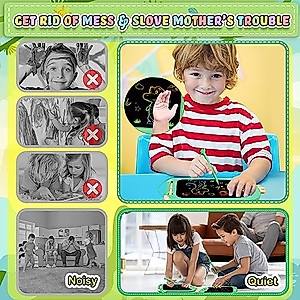 Toddler Toys Age 1-2,10IN Drawing Tablet Doodle Board LCD Writing Tablet for Kids,Learning Toys for 1 2 3 4 5 6 7 8 Year Old Boys Girls Christmas Birthday Gifts,Travel Games Dinosaur Toys for Boys 4-6