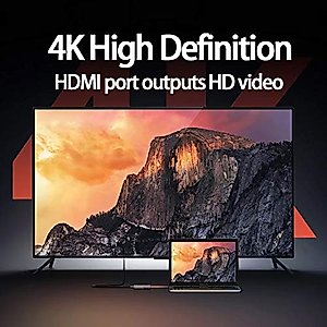WPYYI USB C Hub HDMI with PD Power Adapter for Laptop Type C Docking Station for Phone USB Splitter 100W with 4K Output‘