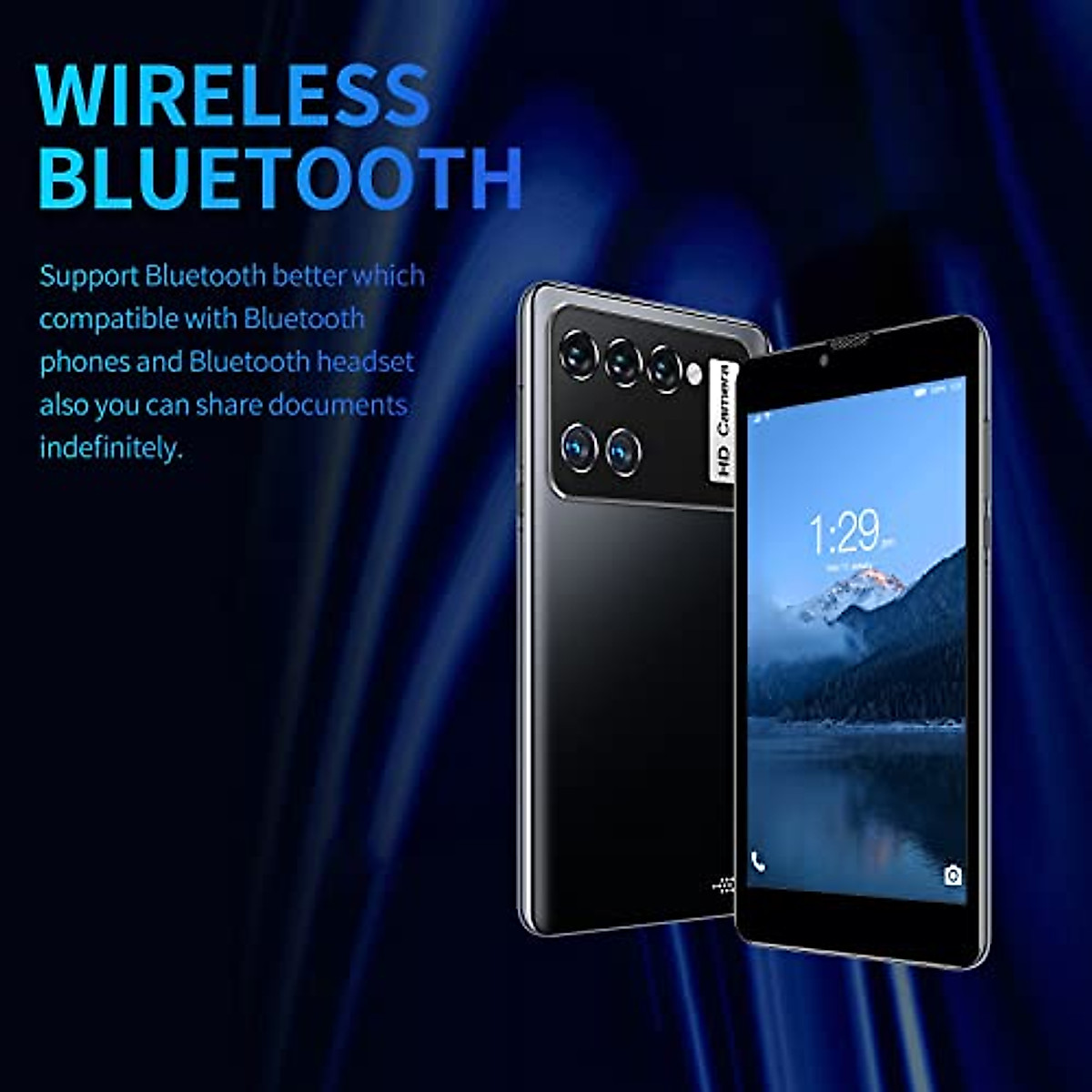 New HD 7-inch Tablet Computer Android WiFi Bluetooth Voice Call Learning Game Tablet Eight Core Processor Support Communication Function