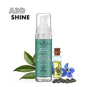 SheaMoisture Mousse for Curly Hair, Wig or Weave, Tea Tree and Borage Seed Oil, Paraben-free Styling Mousse, 7.5 Ounce