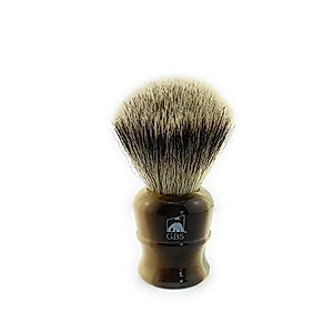 100% Silvertip Shaving Brush- Highest Badger Quality Bristles - Faux Horn Handle Knot: 26mm Total Loft: 100mm