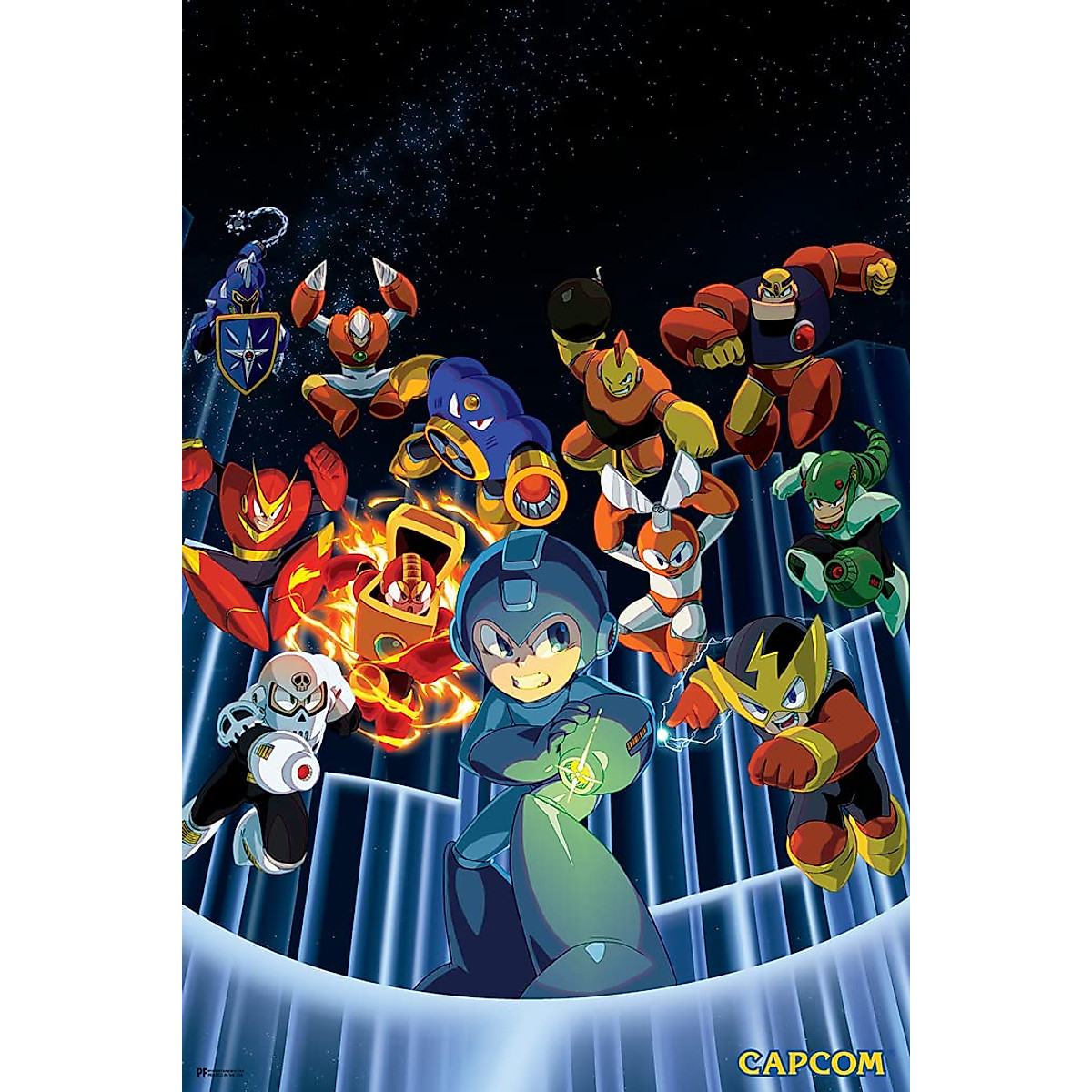 Mega Man Legacy Collection Video Game Video Gamer Classic Retro Vintage 90s Gaming MegaMan Capcom Legacy Collection Megaman 11 Mega Man X Dr Wily Cool Wall Art Print Poster 12x18