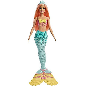 Barbie Dreamtopia Mermaid Doll, approx. 12-inch, Rainbow Tail, Coral Hair, for 3 to 7 Year Olds​​​