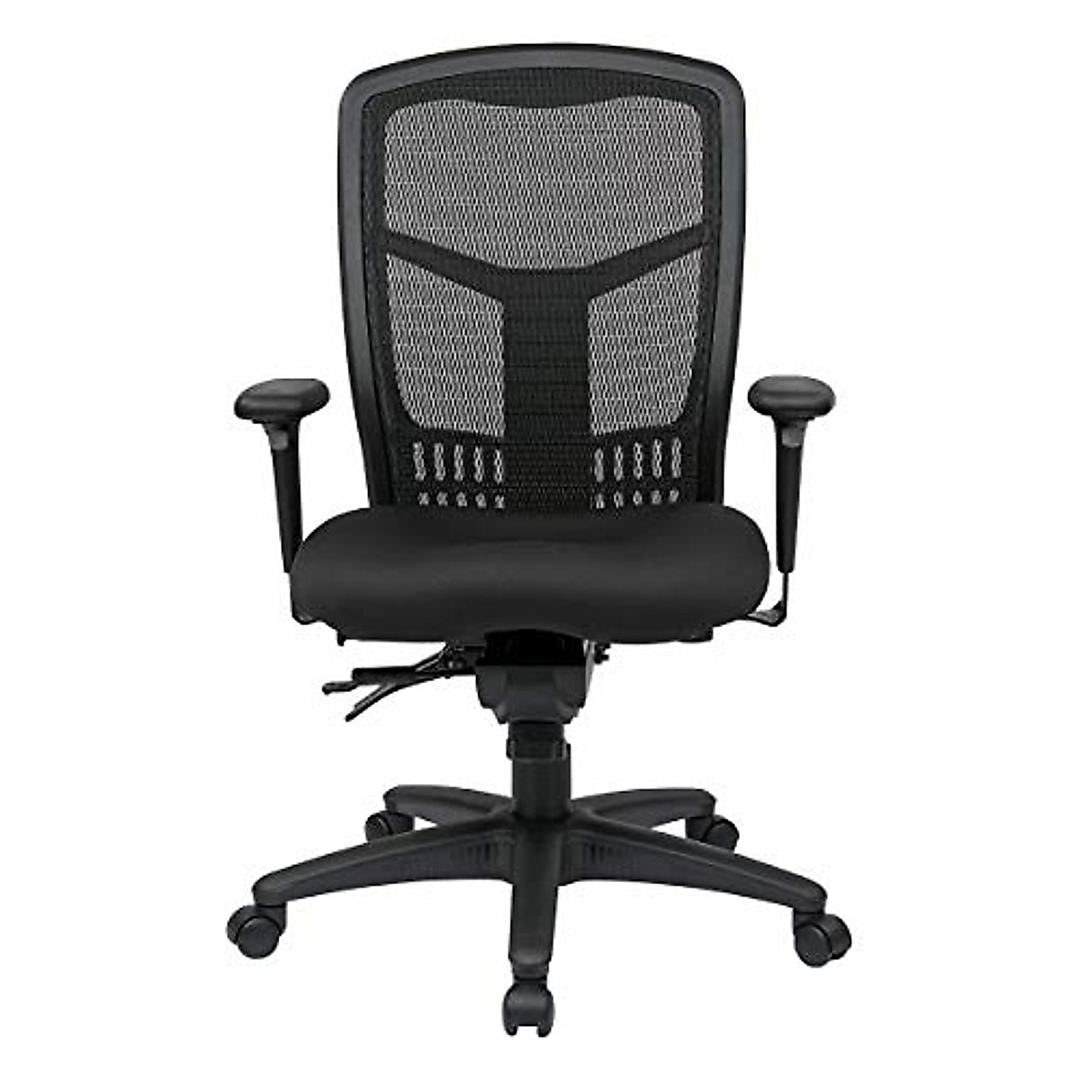 Office Star ProGrid Breathable Mesh Manager's Office Chair with Adjustable Seat Height, Multi-Function Tilt Control and Seat Slider, High Back, Coal FreeFlex Fabric