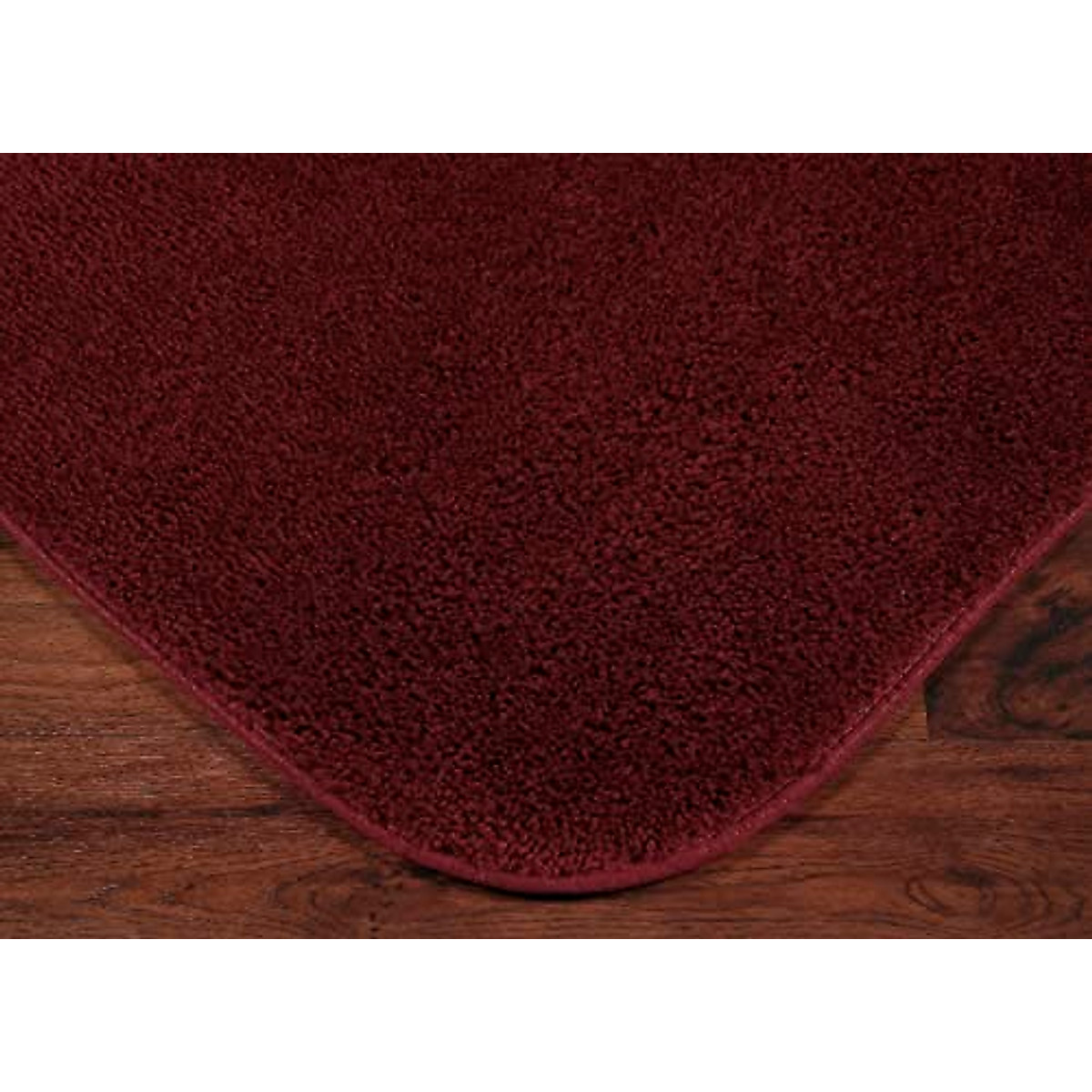 Garland Rug Traditional Plush 3 Piece Nylon Washable Bathroom Rug Set Chili Pepper Red