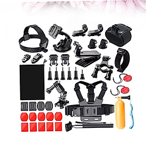Mikikit Action Camera Accessory Kit 42PCs Set Complete Action Camera Accessories Selfie Stick for Camera