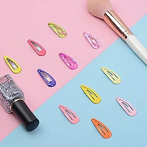 100 Pcs Small Hair Clips for Little Girls 1 Inch Metal Mini Snap Hair Clips Barrettes for Toddlers Kids Hair Accessories (Multicolor)