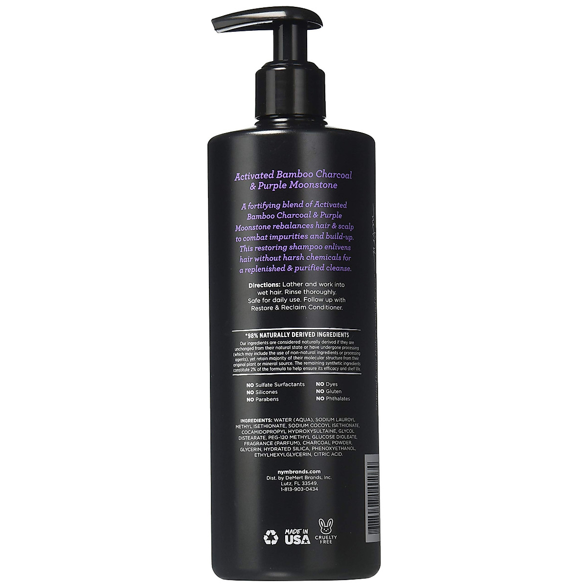 Not Your Mother's Activated Bamboo Charcoal & Purple Moonstone Shampoo, Multi, 16 Fl Oz