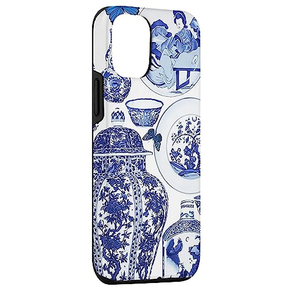 iPhone 13 Chinoiserie Pottery Toile Blue and White Case