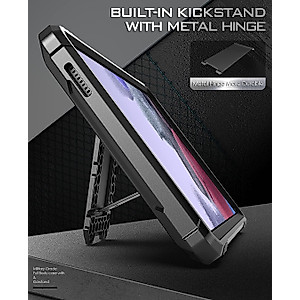 Poetic Revolution Case Designed for Galaxy Tab A7 Lite 8.7 with Screen Protector & Kickstand, Full Body Heavy Duty Rugged Shockproof Drop Protection Protective Case Cover, Black