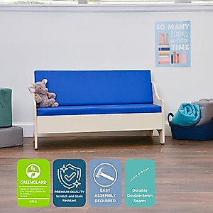 Children’s Factory Everyday Lounge Sofa, Blue, Kids Couch, Toddler Preschool or Daycare Flexible Seating, Classroom Reading Book Nook Furniture