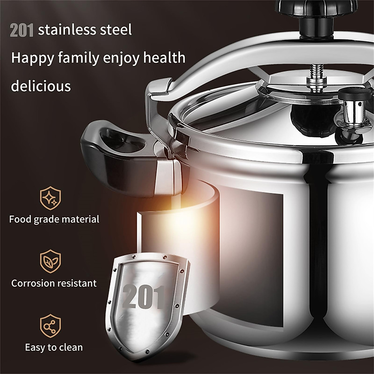 lodnexem Pressure Cooker 15-50 Qt Stainless Steel, Commercial Very Large Pressure Cooker, Multi Explosion Proof Large Steamer Cooking Pressure Canners, for Home, Commercial Use,25L