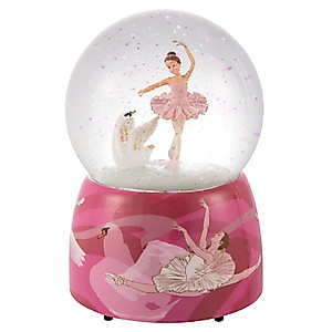 Dreamwizor Snow Globe for Birthday, Ballet Recital Gift, Made with Real Glass, Collectible Ballet Dancer Snowglobe for Adult, Musical Snow Globe Gift for Wife, Women and Girls, Tuned Swan Lake