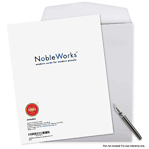 The Best Card Company - Funny Cartoon Stationery Set for Birthdays with Envelope (Letterhead 8.5 x 11 Inch) - Hole Foods J2684BDG