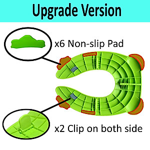 Travel Potty Seat for Toddler - Folding Toilet Seat Cover Travel Potty Training seat for Baby Boy Girl Toddler Kid Upgrade 6 Non Slip Pad FABUDERFUL