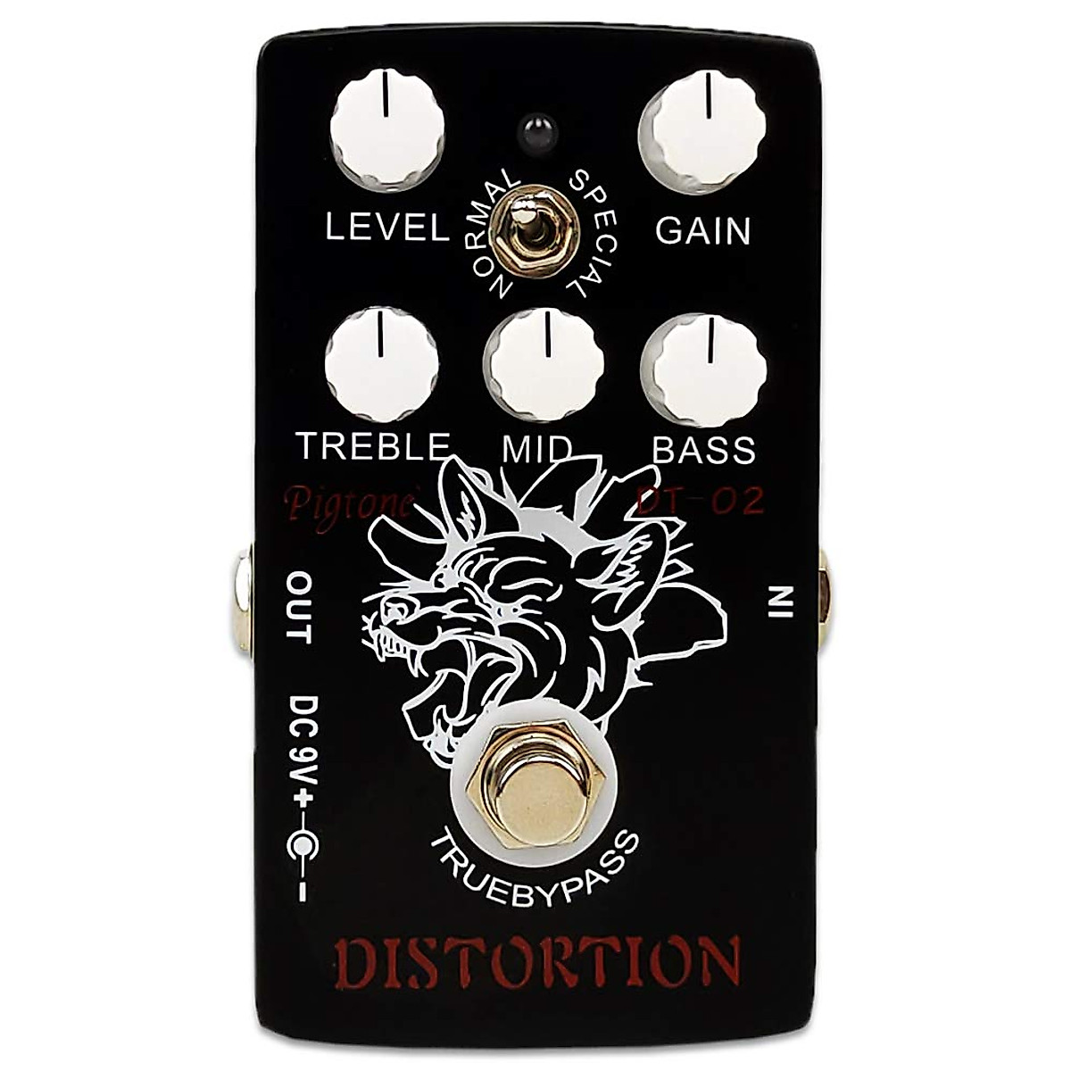 pigtone PP-30 Guitar Effect Pedal Distortion Analog DC 9V True Bypass