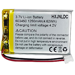 3.7v 1250mAh 603450 Replacement Battery for Sony PS4 Gold Wireless Stereo Headset，Compatible with PS3 Controller CECHZC2E CECHZC2J CECHZC2H CECHZC2A and CECHZC2U, Lip1349 LIP1472 LIP1859 Playstation 3