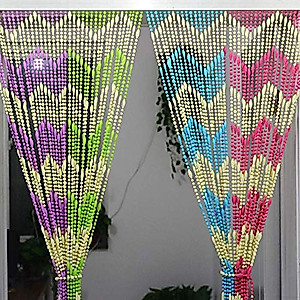 HAPPLiGNLY Beaded Door Curtains for Doorways Bead String Curtain for Room Dividers Acrylic Material Hanging Screen Handmade Home Bedroom Restaurant Entrance Decoration, Size Customizable