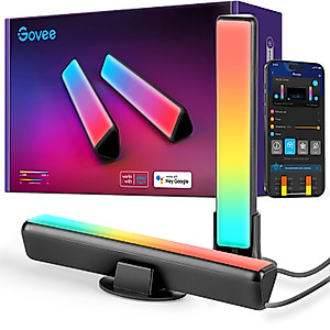 Govee Smart LED Light Bars, Work with Alexa and Google Assistant, Gaming Lights, RGBICWW WiFi TV Backlights with Scene Modes and Music Modes for Gaming, Pictures, PC, TV, Room Decoration