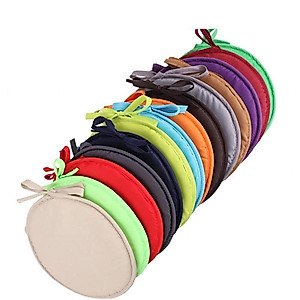 KYKHT Chair Pads for Dining Room Chairs Set of 4 - Round Cushion with Ties, Non Slip Kitchen Chair Seat Cushions