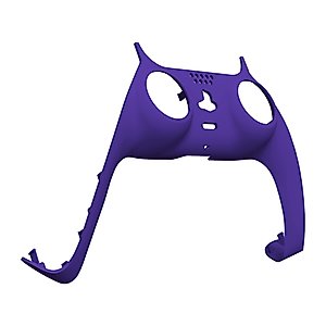 eXtremeRate Purple Decorative Trim Shell Compatible with ps5 Controller, Soft Touch DIY Replacement Clip Shell, Custom Plates Cover Compatible with ps5 Controller with Accent Rings