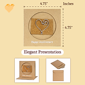 NIBIBALA 10 Year Anniversary Card Gifts, Aluminum/Tin Anniversary For Him, Her, Wife, Husband, Couple, Women, Men, 10th Anniversary, Happy Anniversary Card For Traditional Wedding Anniversary By Year