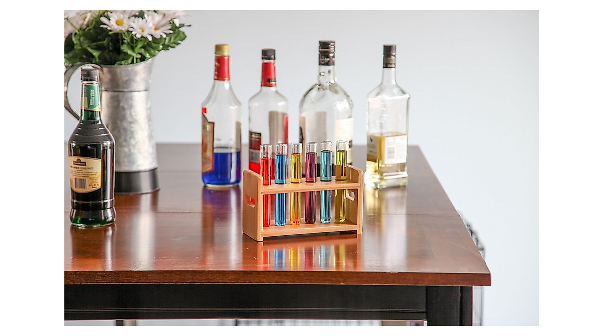 Lily's Home Bamboo Test Tube Holder for Shots & Spices