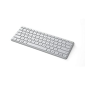 Microsoft Designer Compact Keyboard - Glacier. Standalone Wireless Bluetooth Keyboard. Compatible with Bluetooth Enabled PCs/Mac