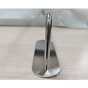 Luxbon Paper Towel Holder -Self Adhesive or Drilling ,Black Paper Towel Holder Under Cabinet for Kitchen, Bathroom,SUS304 Stainless Steel(Black+2pcs Adhesive Hooks)