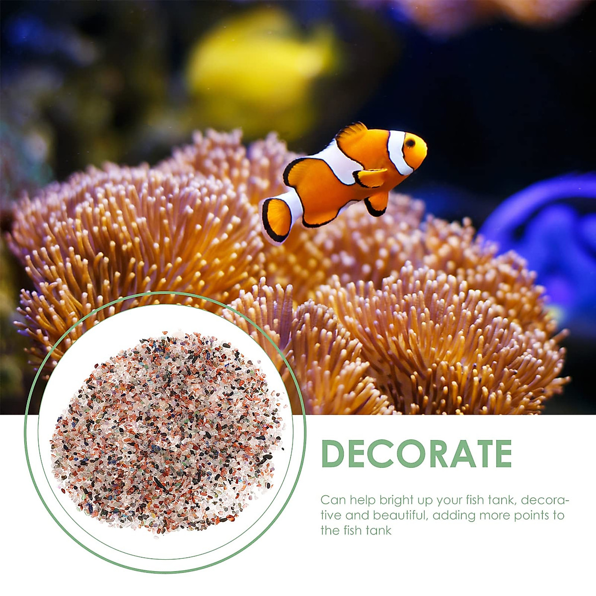 DOITOOL Crystal Gravel Aquarium Stone Gravel for Fish Tank Fish Tank Gravel Aquarium Gravel Aquarium Rocks Fish Tank Accessories Fish Tank Stones Fish Tank Rocks Glow in The Dark Rocks